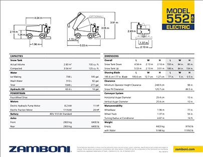 Model 552AC Electric | Zamboni
